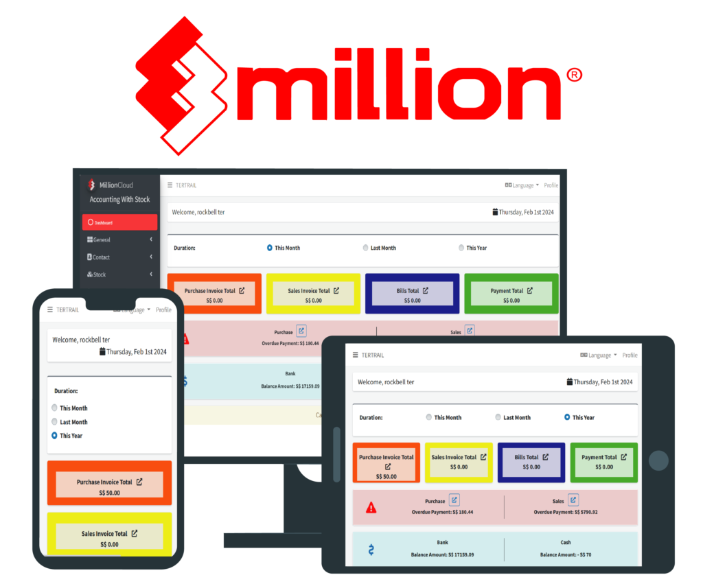 Cloud Accounting & Inventory | Million Accounting & Payroll Software Singapore | Free Demo